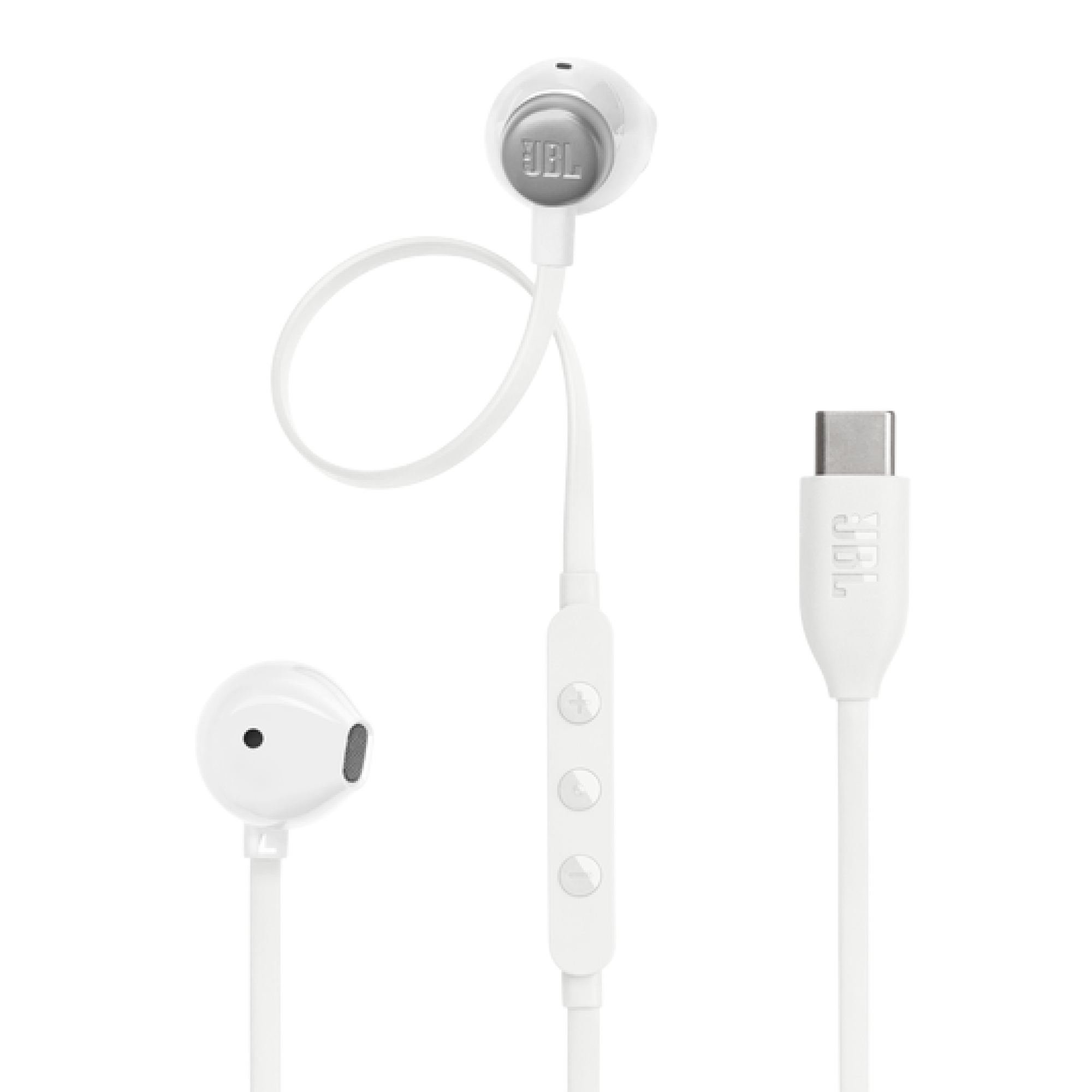 Наушники JBL T305C TUNE - Белый , проводные, с микрофоном, с USB Type-C