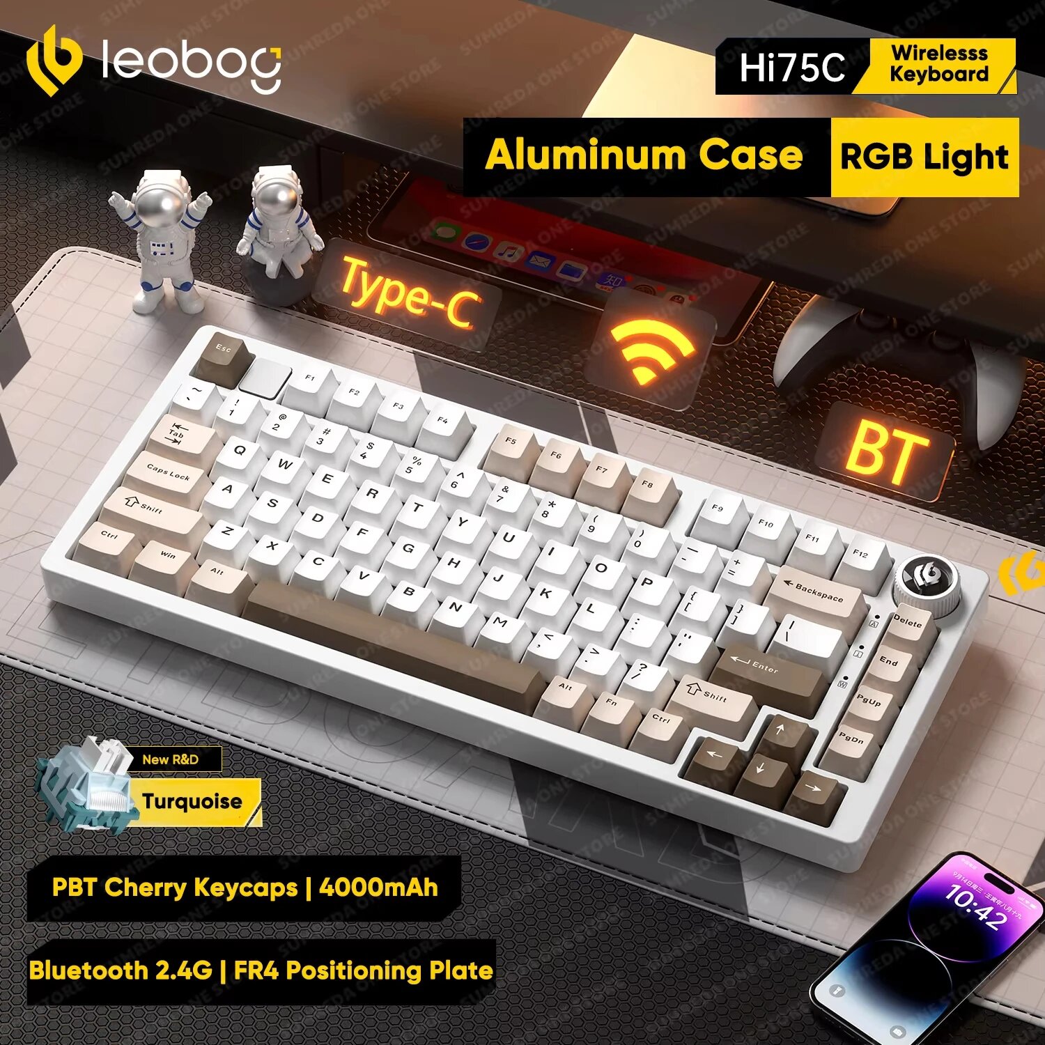 Leobog Hi75C беспроводная механическая клавиатура BL