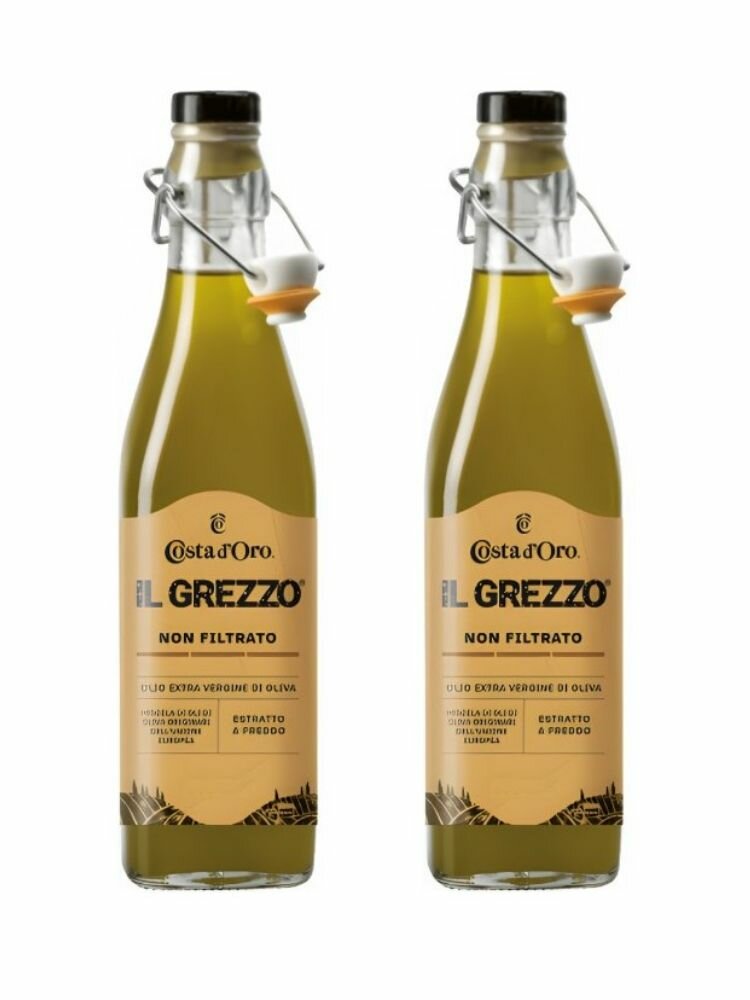 Costa d'Oro Масло оливковое Il Grezzo Extra Virgin нерафинированное, 500 мл, 2 шт