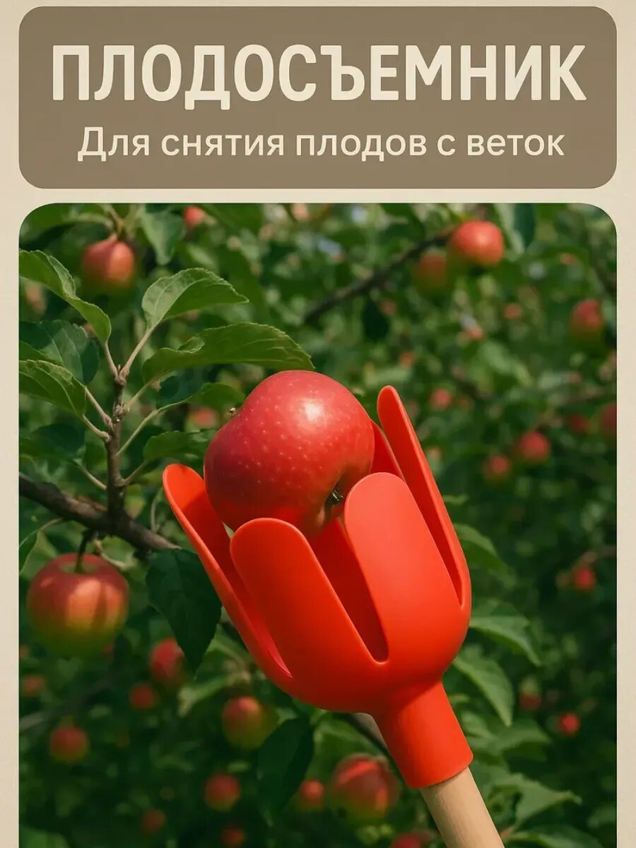 Плодосъемник «Тюльпан» d=11 см, насадка под черенок диаметром 24 мм, микс