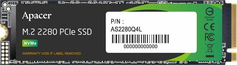 Apacer 512 ГБ Внутренний SSD-диск AP512GAS2280Q4L-1 (AP512GAS2280Q4L-1)