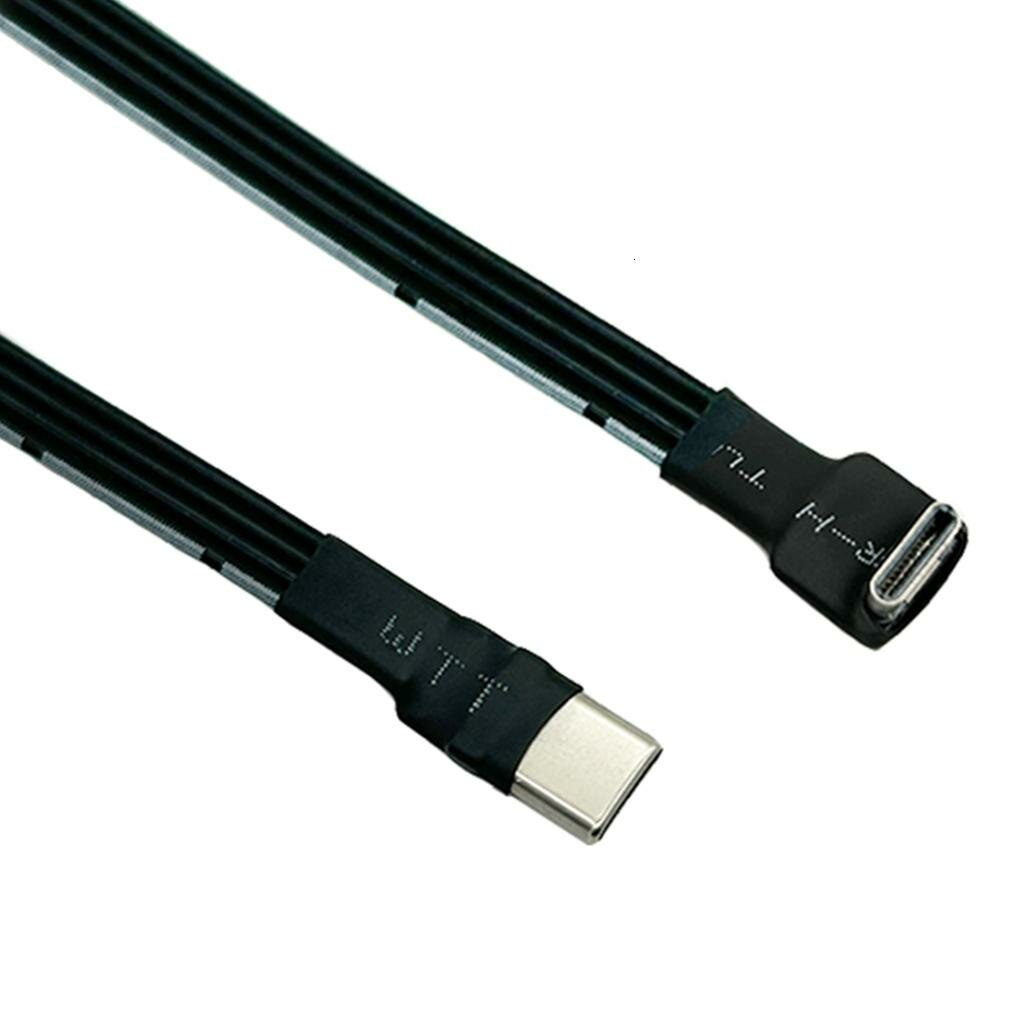 USB 2.0 кабель Type-C – Type-C под углом, 1m - прямой поворот
