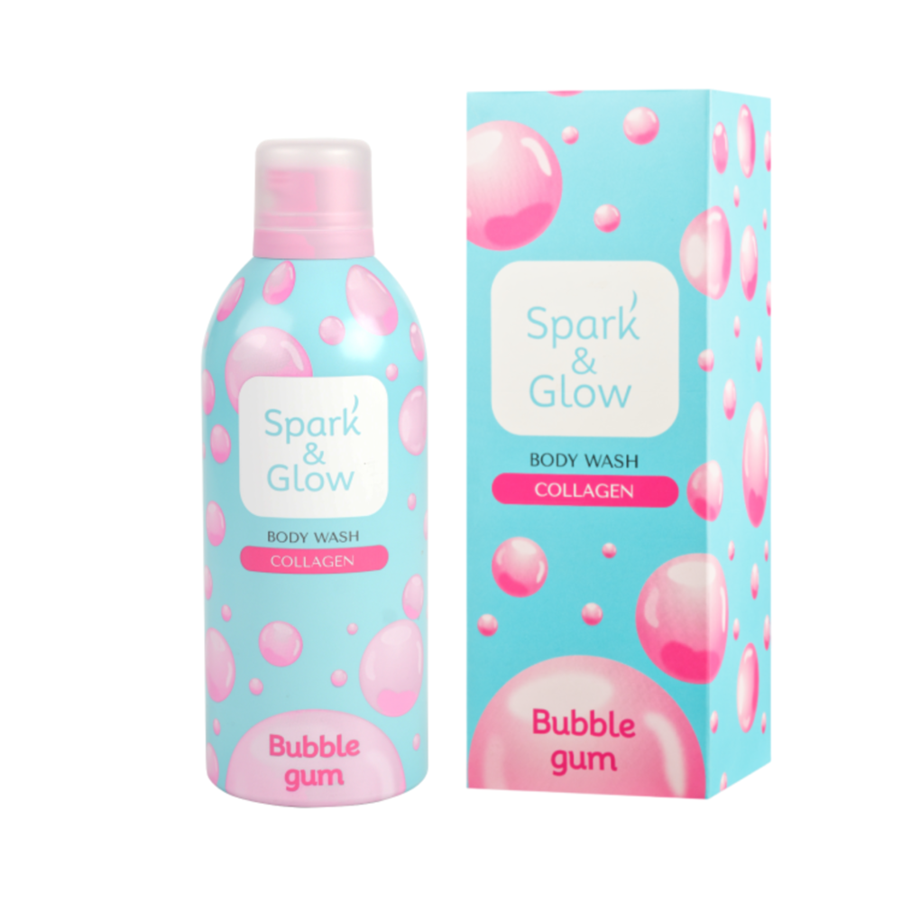 Spark'&Glow Гель-пена для душа с ароматом "bubble gum" - Bubble gum body wash, 350мл