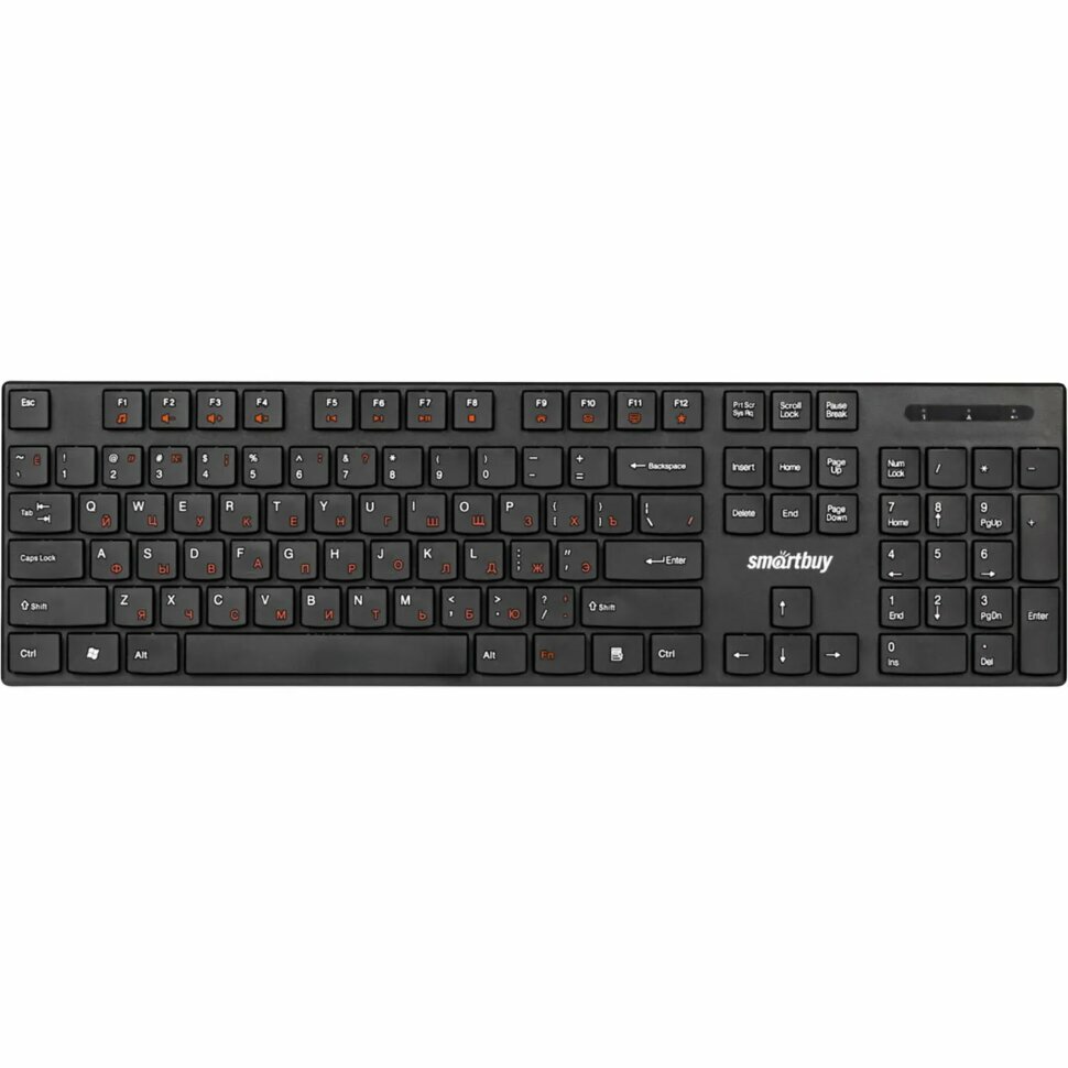 Клавиатура Smartbuy ONE 238 WLS мультимедийная черная (SBK-238AG-K), 1801651