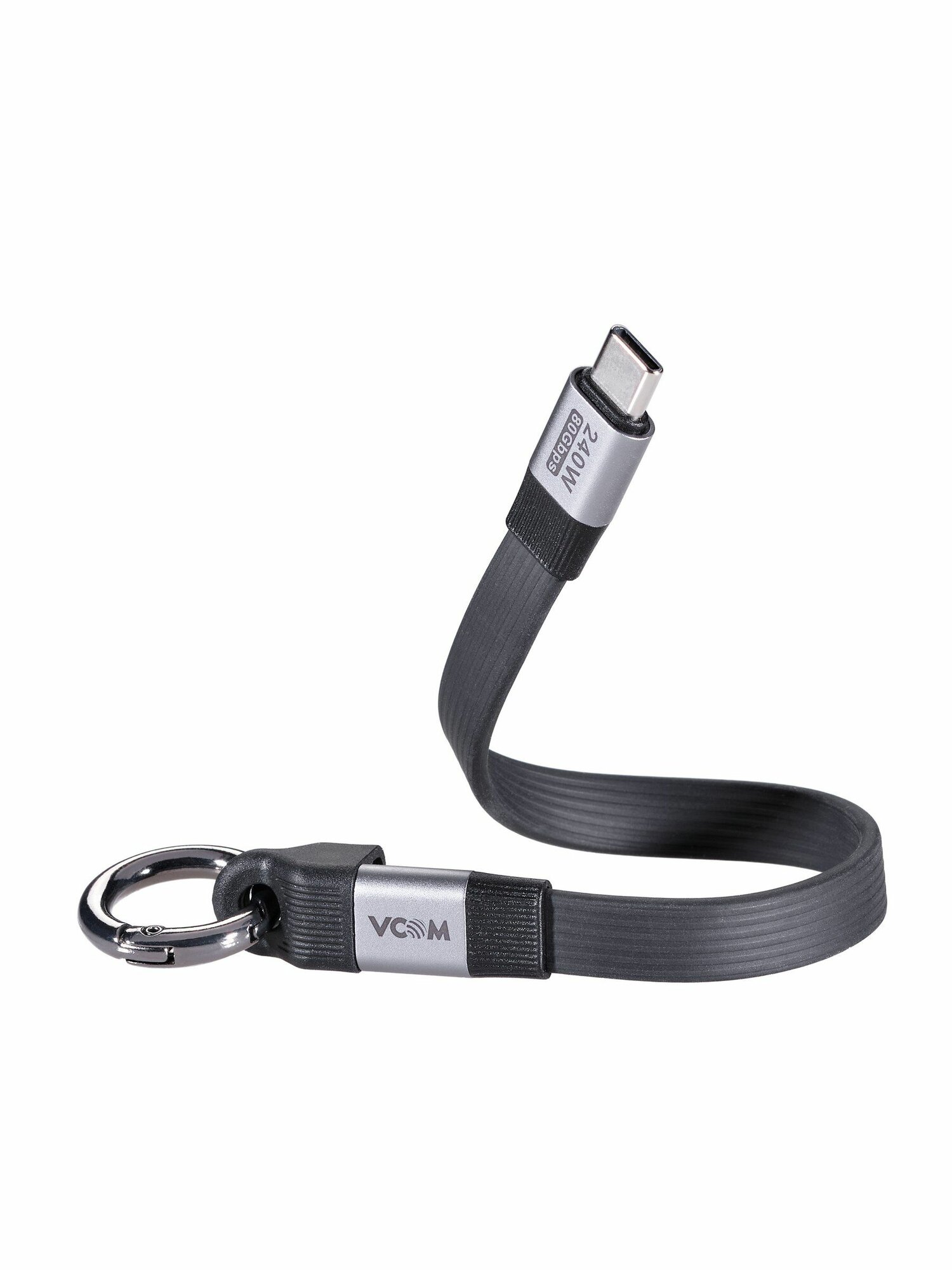 USB4 V2.0 TYPE C кабель 0.2 метра VCOM 8K 60Hz 80GBps 240W PD совместим с Thunderbolt4/3 алюминиевые коннекторы (CU581-0.2)