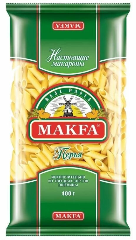 Makfa Макаронные изделия Перья любительские, из твердых сортов пшеницы, 400 гр