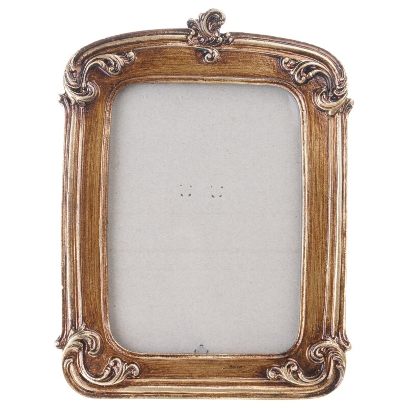 Classic Retro Photo Frame Resin Golden Home Desktop Table Wall Picture Frame