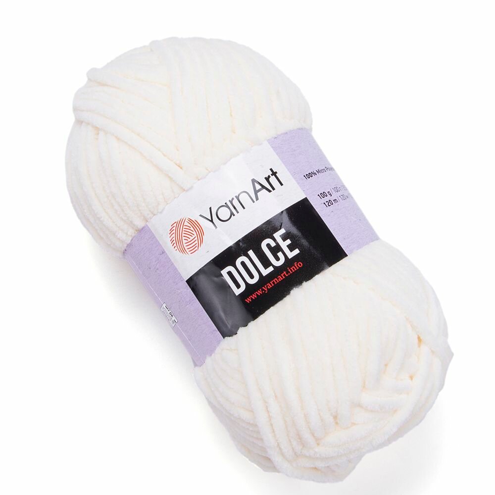 Пряжа для вязания Dolce YarnArt 2 мотка (120 м, 100 гр), цвет 856 кремовый