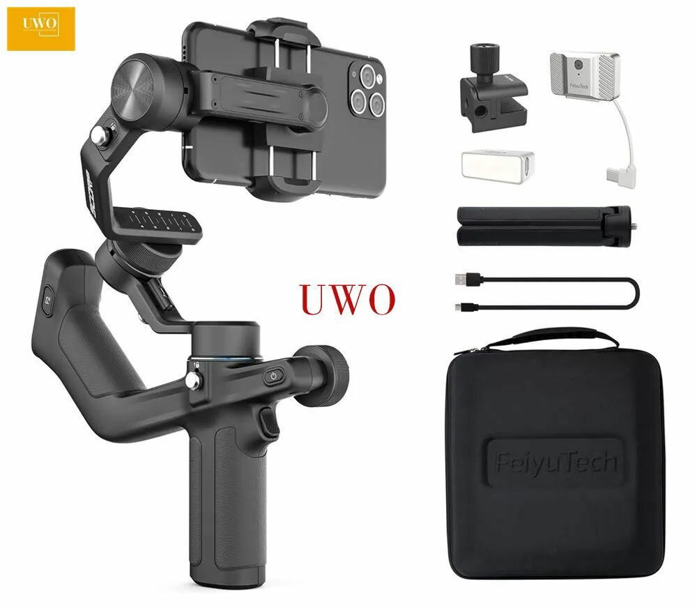 Стабилизатор FeiyuTech Scorp Mini P Kit, трехосевой, для смартфонов, белыйСтабилизатор FeiyuTech Scorp Mini P Kit, трехосевой, для см