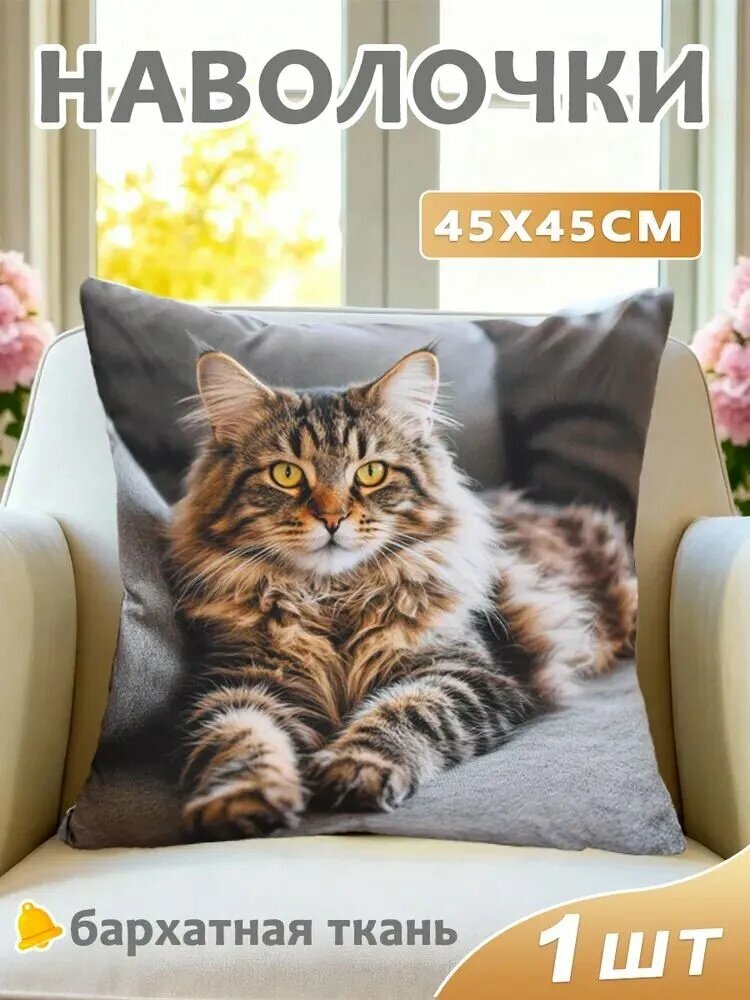 Наволочка декоративная 45x45 см, 1 шт.