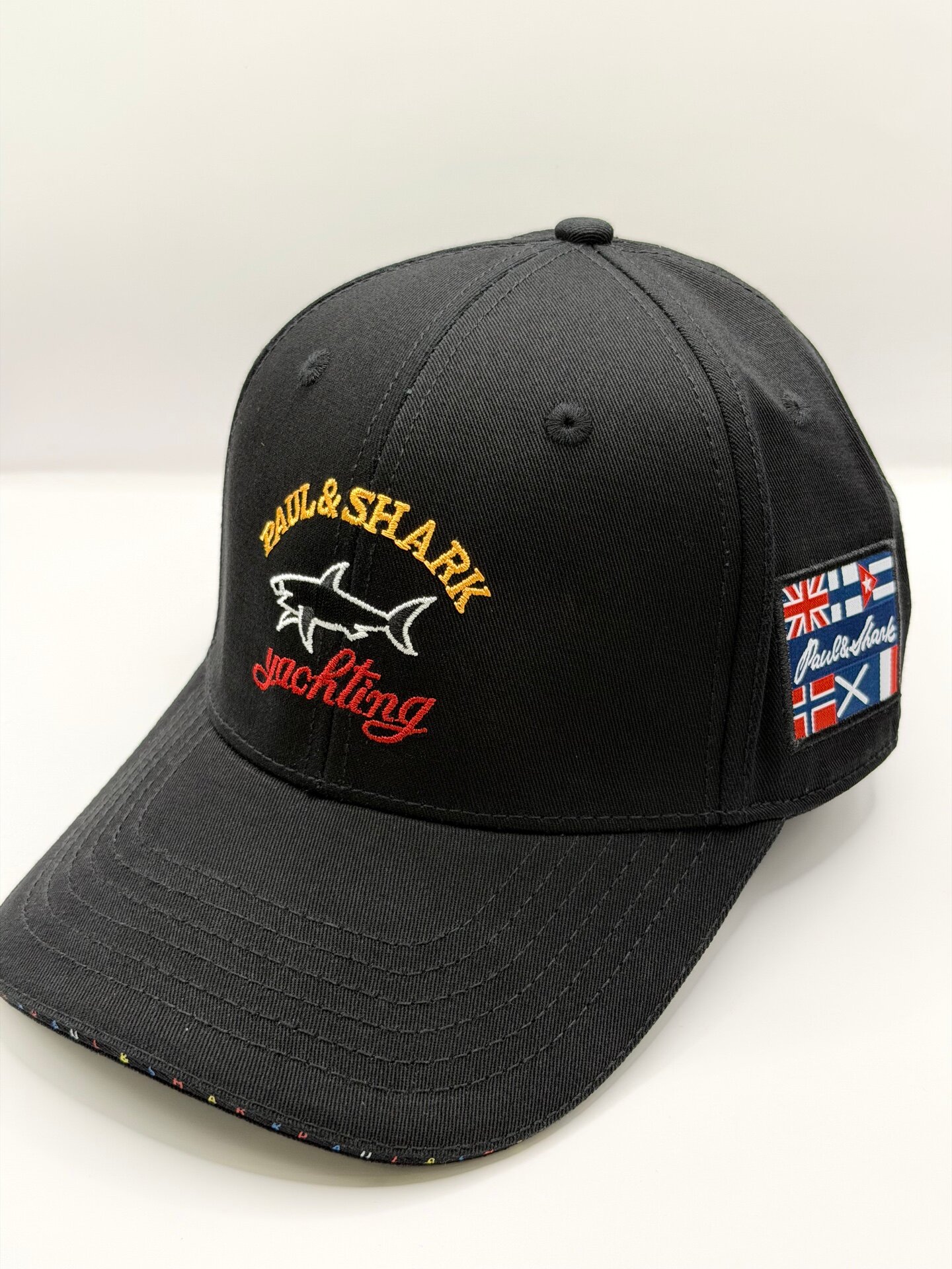 Бейсболка  Paul & Shark, цвет чёрный, твёрдый лоб для мужчин и женщин