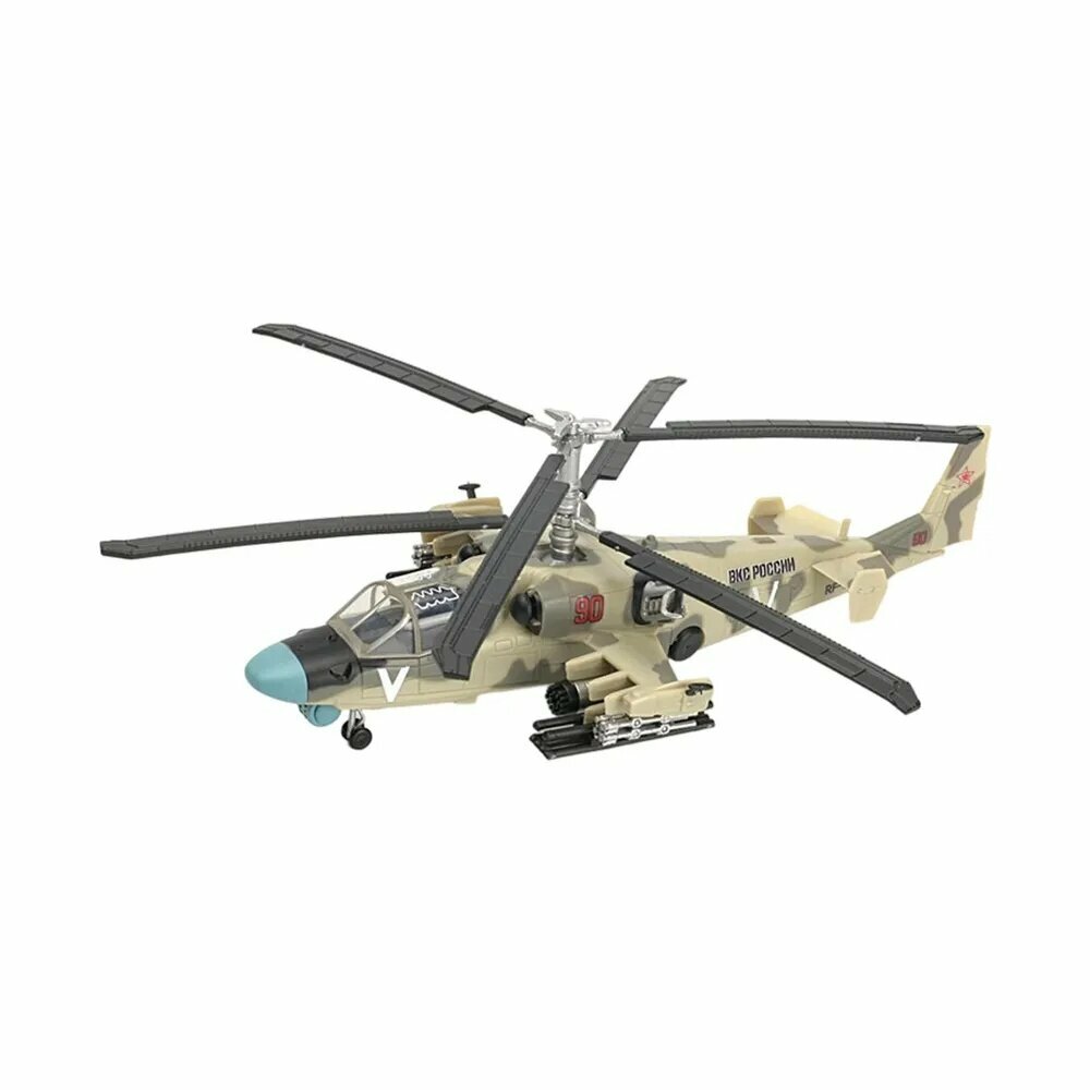 Сборная модель российского ударного вертолета Ка-52 "Аллигатор" в масштабе 1/72, предварительно окрашенная, без клея, для коллекционеров и декора интерьера