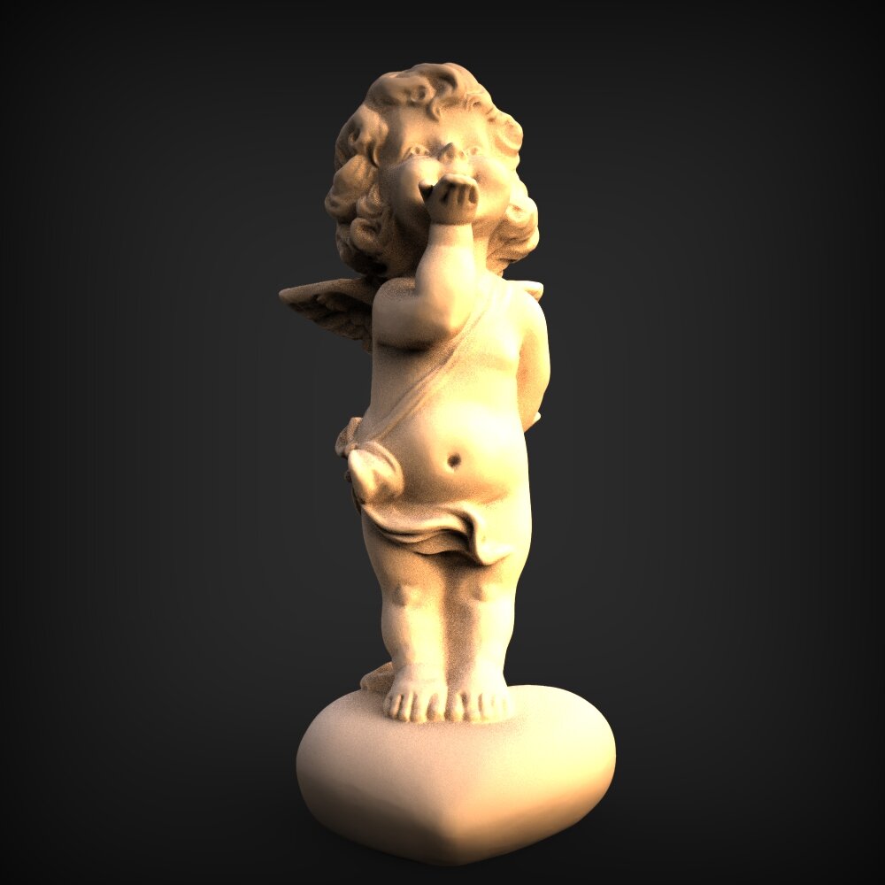 STL модель 3D для ЧПУ – статуэтка интерьерная купидон ангел AN-092