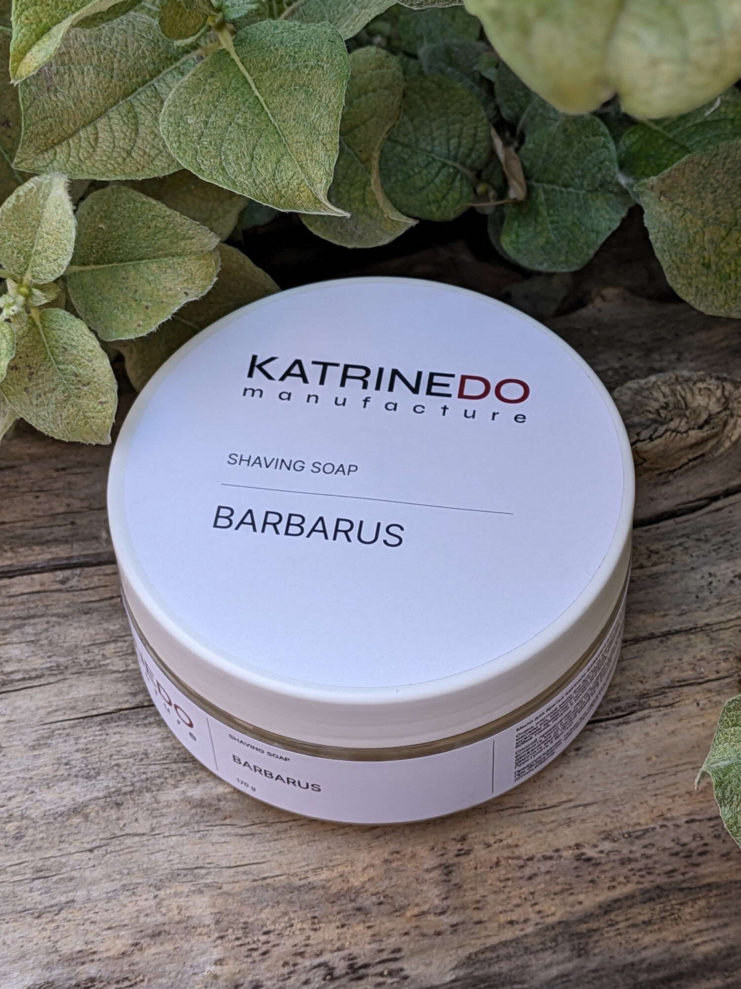 Мыло для бритья KATRINEDO BARBARUS, база Защитная, с каолином и квасцами