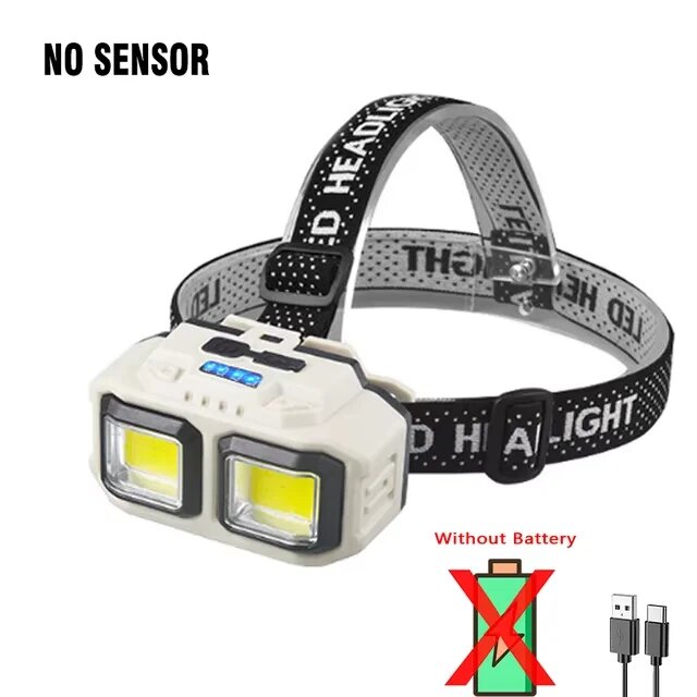 Налобный фонарь HOMEFISH 816S COB, белый+красный, No Sensor, без батареи