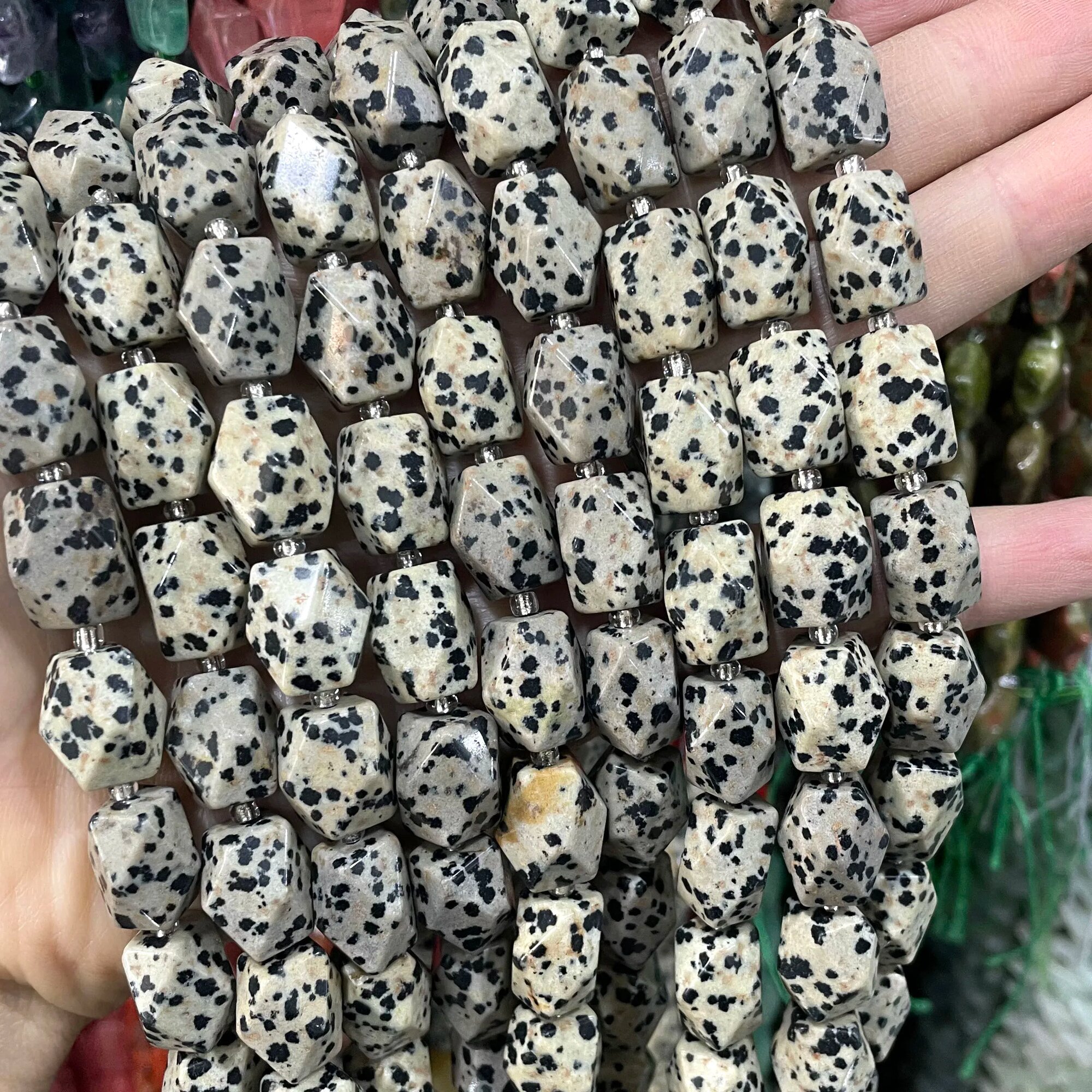 Бусины авантюрин лабрадорит яшма SYSRXLR Бежевый, Dalmation