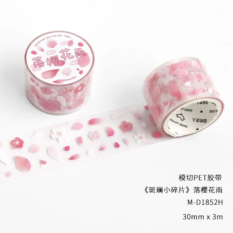 Стикер-лента JIAMEI Sakura Flower Rain, 30мм*3м, Цвет: D