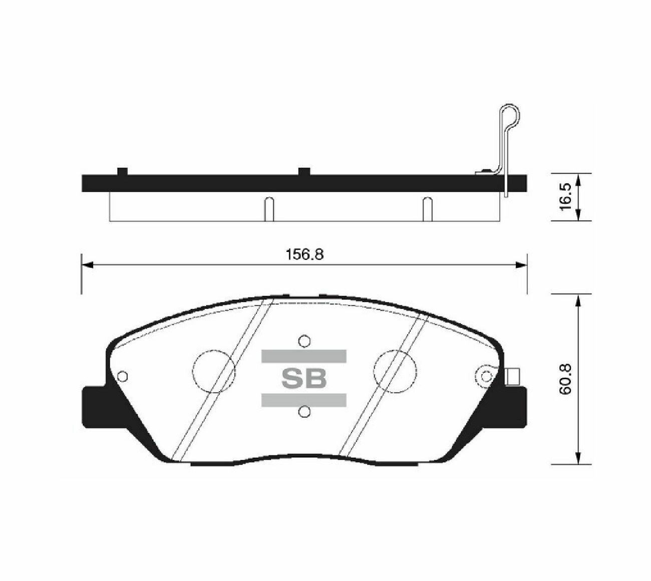 Колодки тормозные SANGSIN SP1194 для Kia Sorento, Ssangyong Actyon