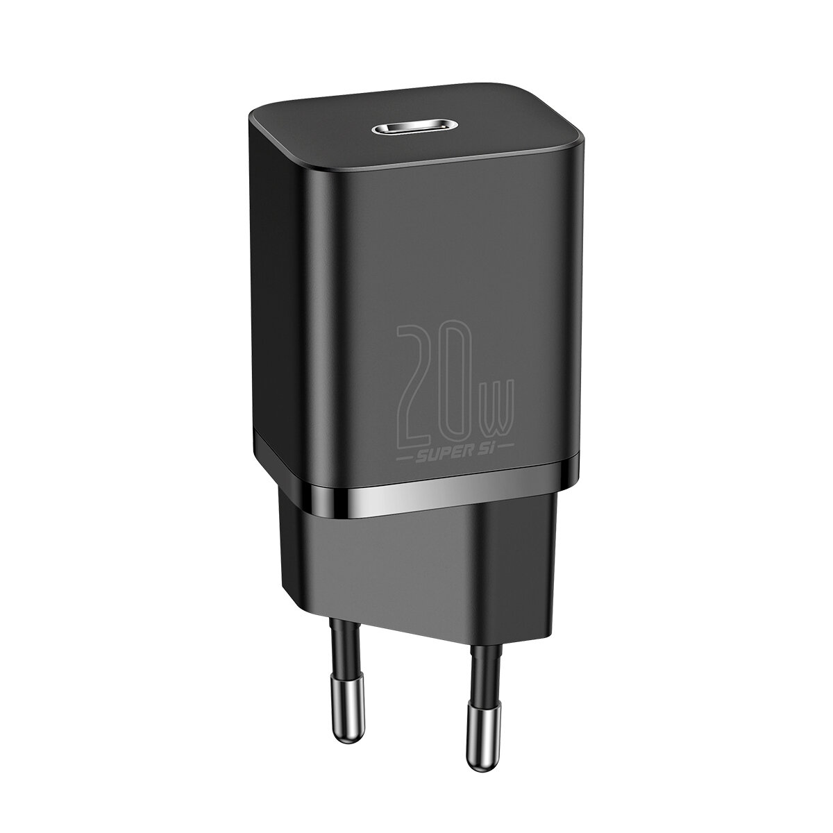 Сетевое зарядное устройство Baseus Super Si Quick Charger 1C 20W EU Black, черное