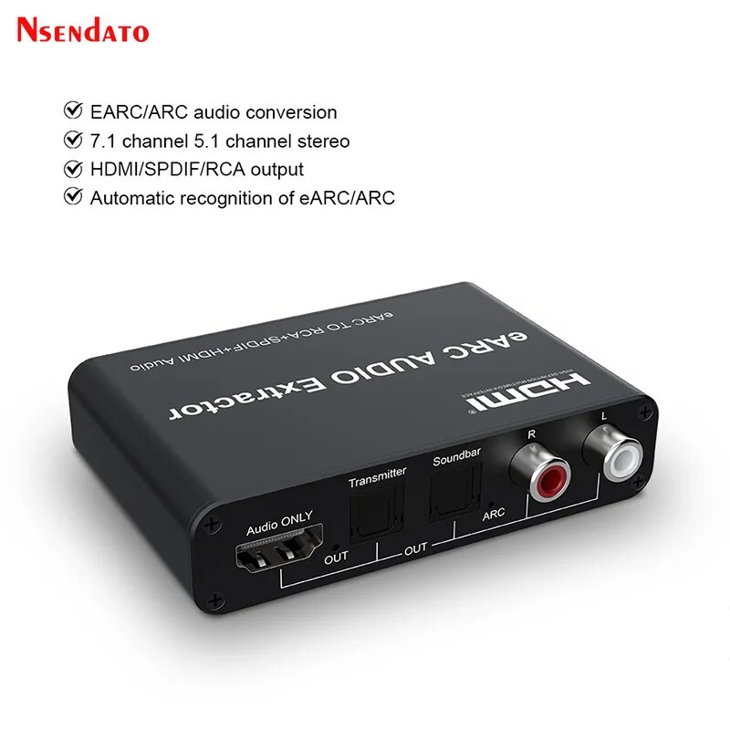 Аудиоэкстрактор HDMI eARC/ARC Nsendato