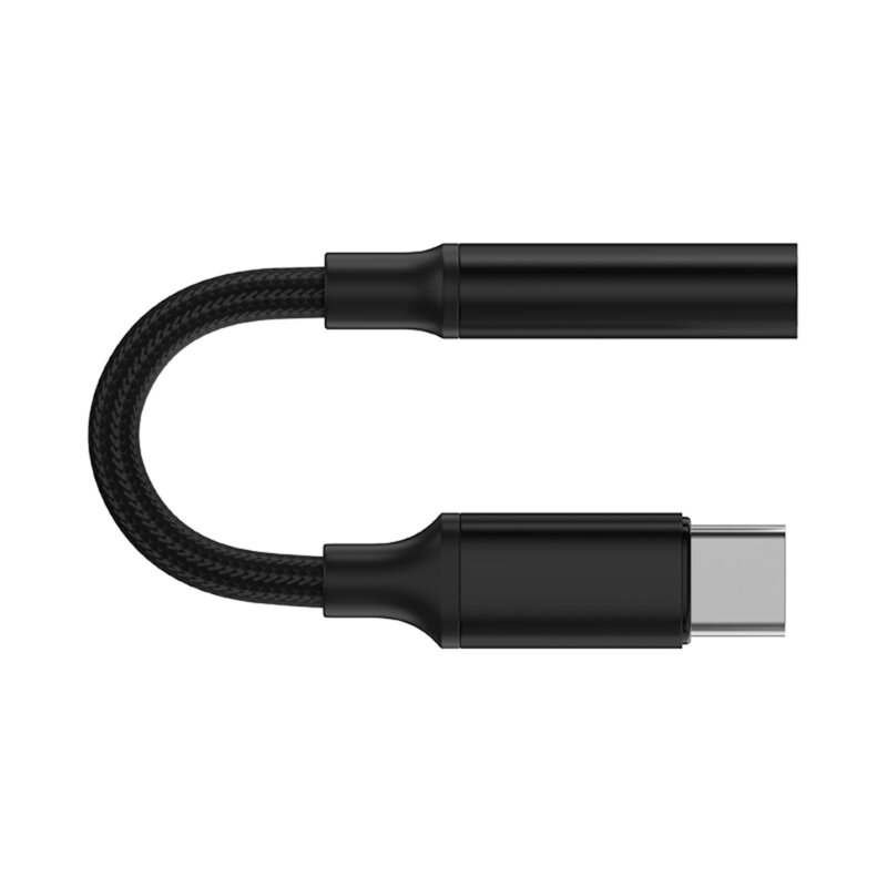 Подходит для аудиокабеля Apple 15/16 Type c с качеством звука 3,5 мм без потерь-черный