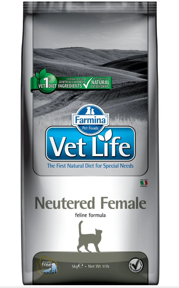 Сухой корм Farmina Vet Life Neutered Female (Фармина) для стерилизованных кошек, 5 кг