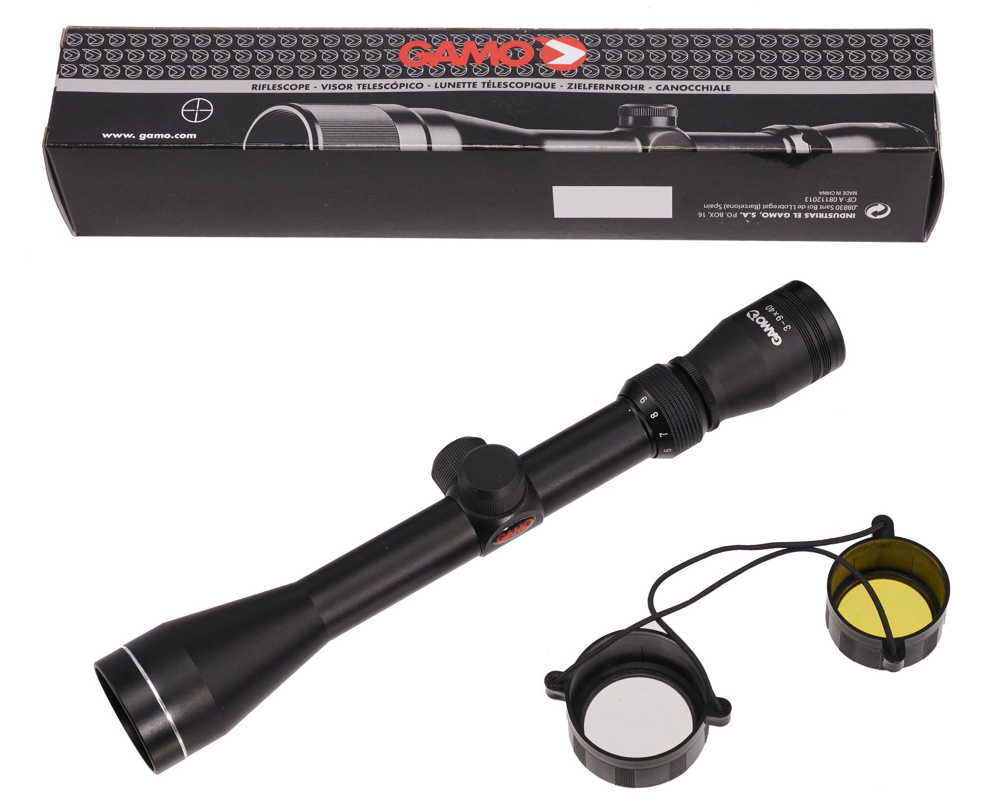 Оптический прицел GAMO 3-9x40, с увеличением от 3x до 9x, чёрный