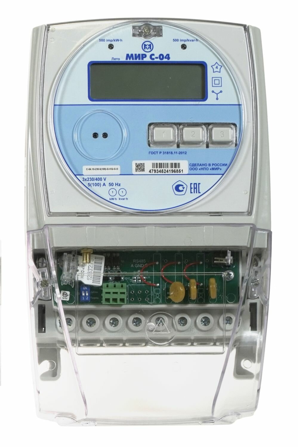 Счётчик электроэнергии МИР С-04.10-230-5(100)-R-KQ-D