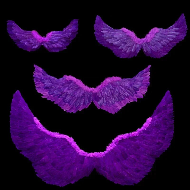 Ангельские крылья для косплея Фиолетовый, M, dark purple