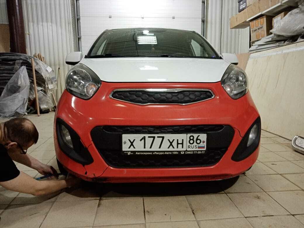 Утеплитель радиатора Экономия топлива Kia Picanto Киа Пиканто 5 дв. Хэтчбек (2011 -2015) II