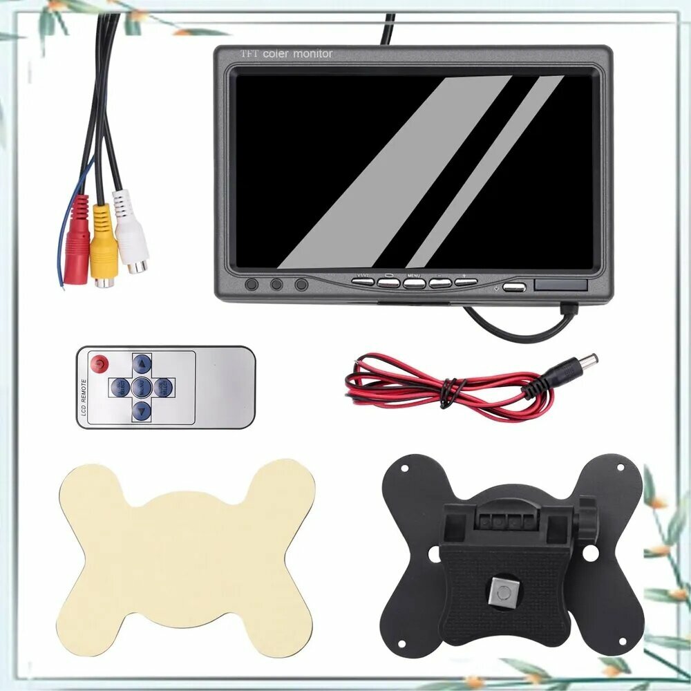 (J M X W) 12 В-24 В, 7 дюймов, цветной ЖК-монитор TFT, HD-монитор совместим с автомобильного видеонаблюдения, камера заднего вида, резервная камера, автомобильные электронные аксессуары
