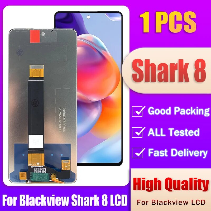 Оригинальный ЖК-дисплей 6,78 дюйма для Blackview Shark 8, сенсорная панель, дигитайзер в сборе, замена дисплея для Blackview Shark8