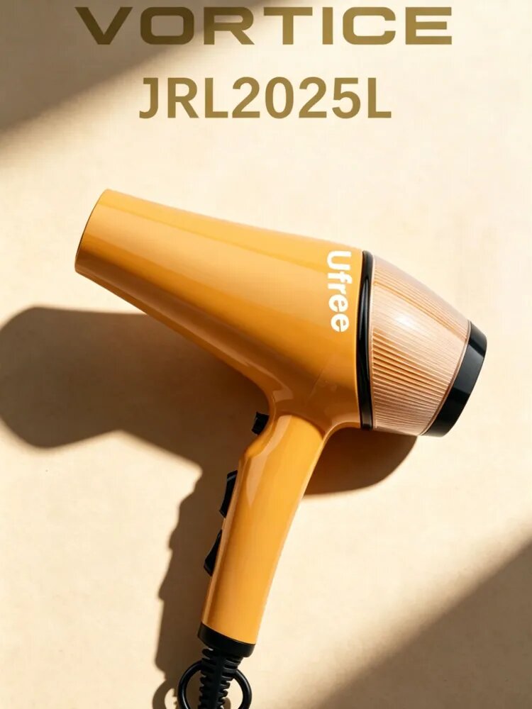 JRL Professional Фен для волос 2025L 2500 Вт, скоростей 2, кол-во насадок 2, горчичный