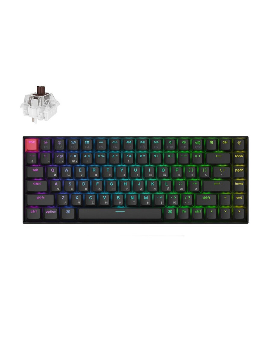 Keychron K2 v3 RGB Brown Switch (RU), черный, беспроводная игровая клавиатура
