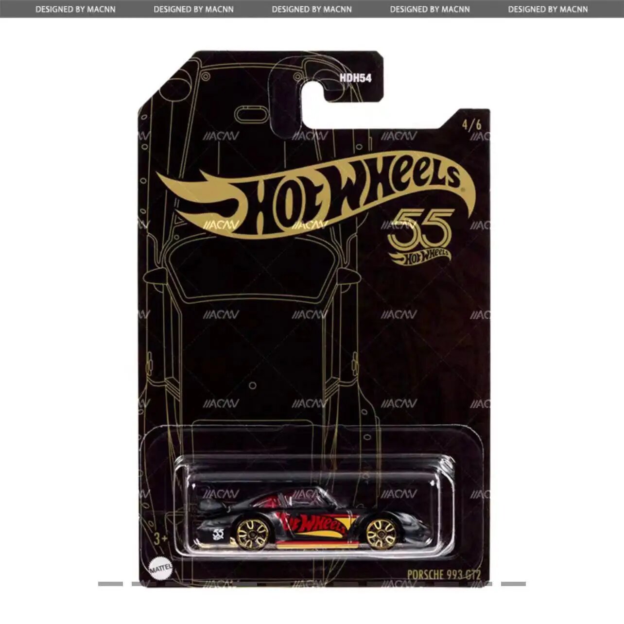 Hot Wheels Черное Золото Эксклюзивный Porsche 50 4