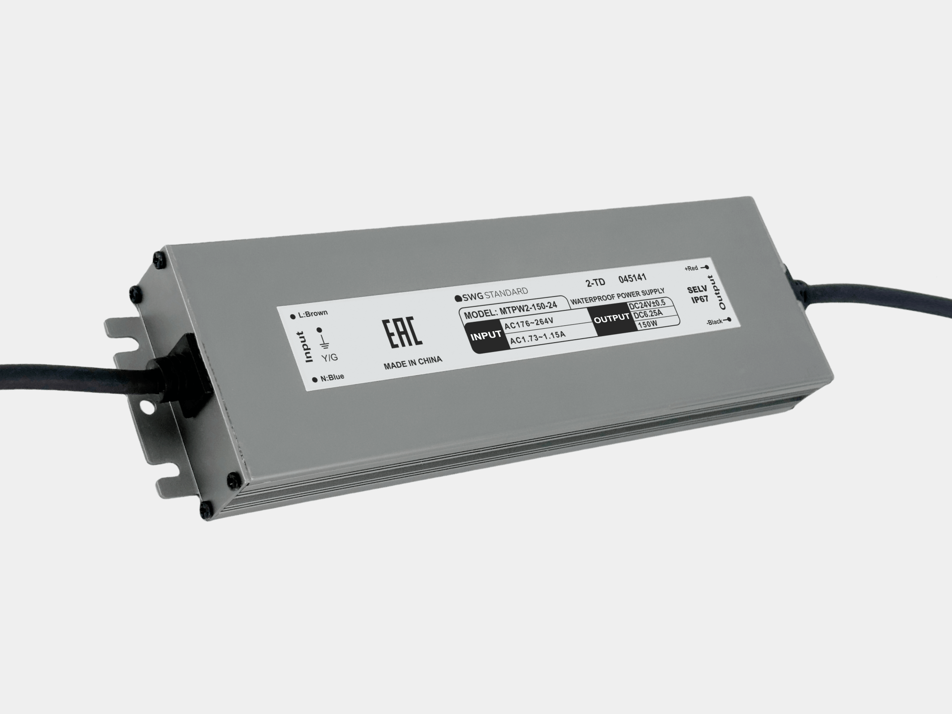 Блок питания MTPW2, 150W влагозащитный IP67, 24V, MTPW2-150-24