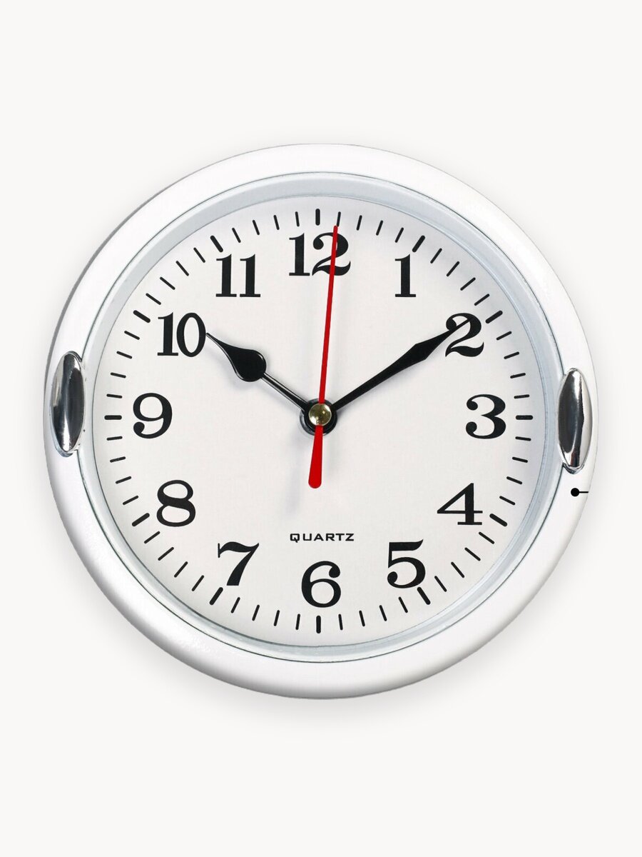 Часы настенные интерьерные "Джесика", большие цифры, для дома и дачи, белый обод