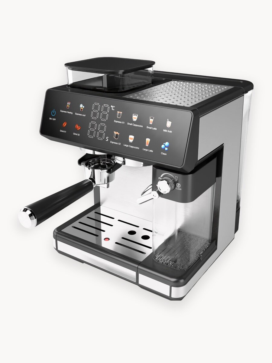 Кофемашина автоматическая, рожковая, с капучинатором, с подогревом, аппарат для кофе