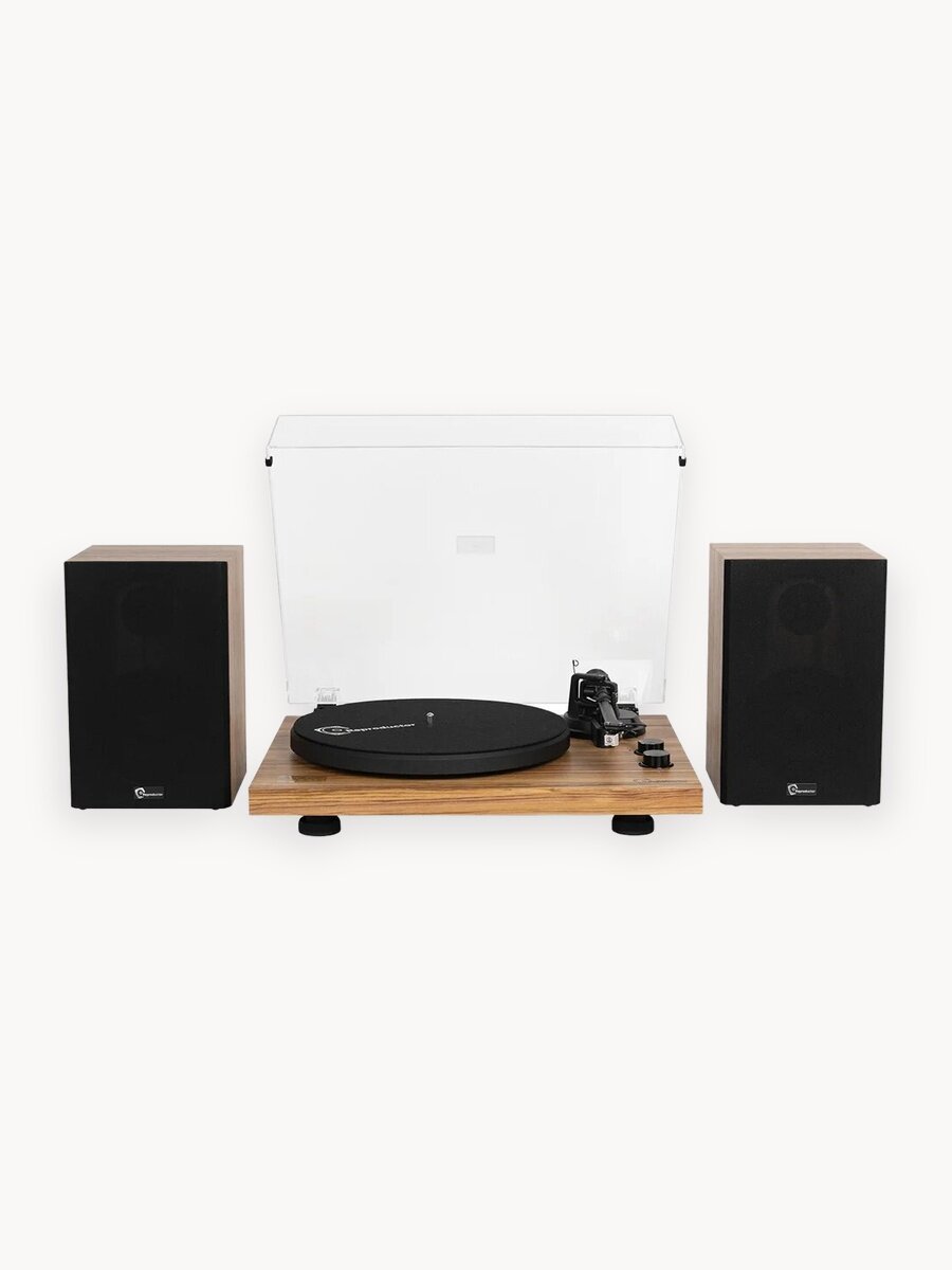 Проигрыватель виниловых пластинок Reproductor RP-LPX500SP, встроенный фонокорректор, коричневый