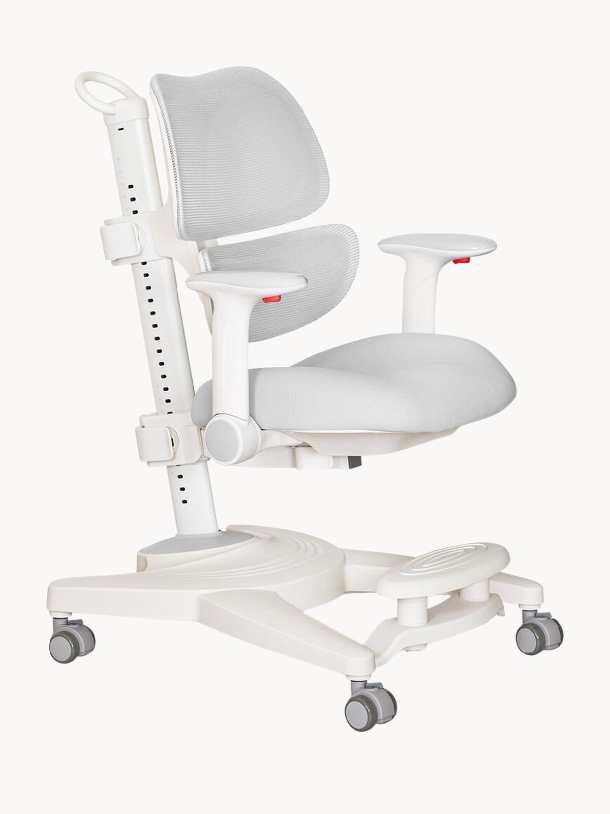 Растущее детское кресло ортопедическое с подлокотниками Ergokids Space Air Y-609 серое