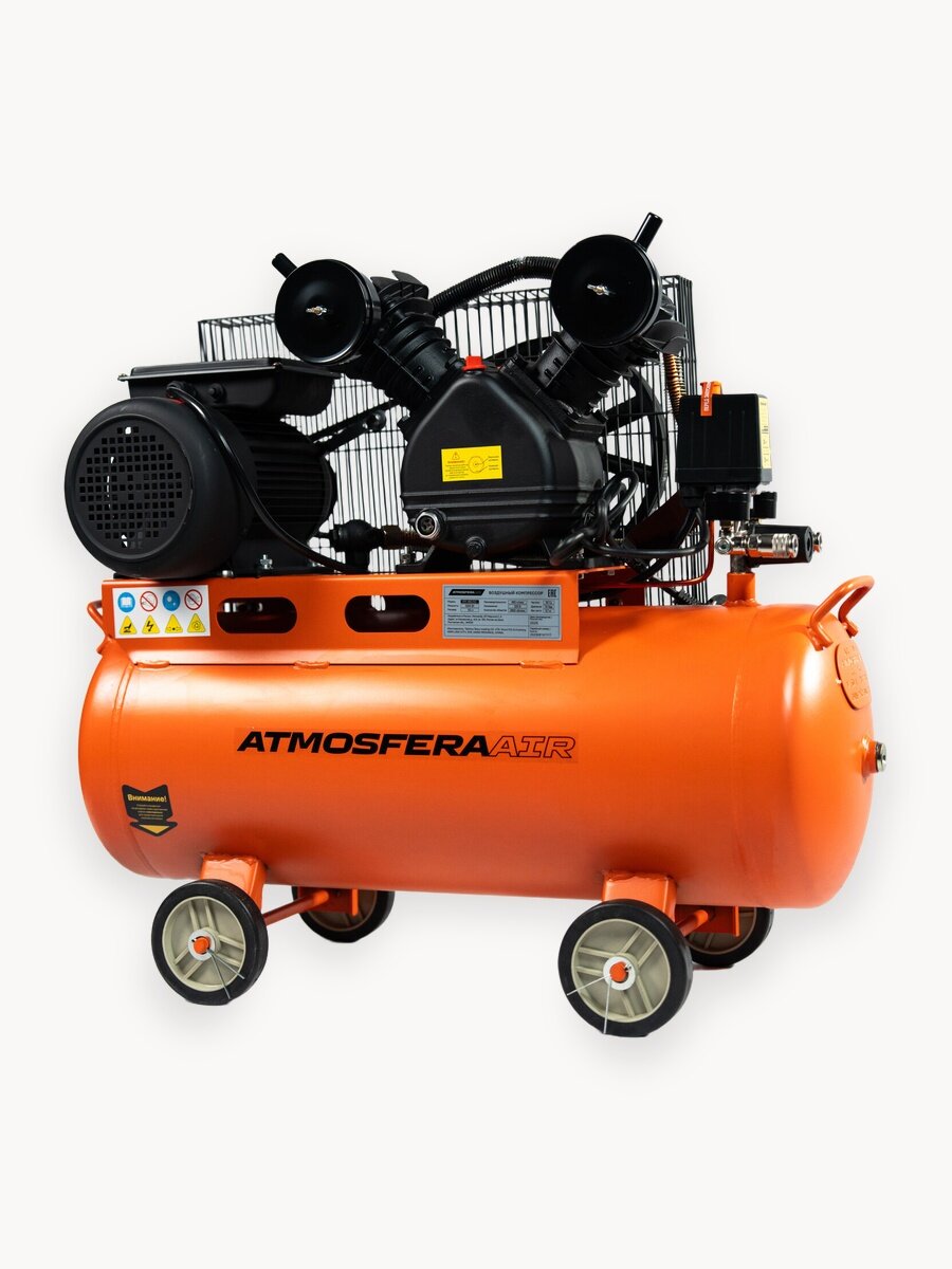 Воздушный компрессор ATMOSFERAAIR КМ-480/60, электрический, поршневой, масляный, 220В