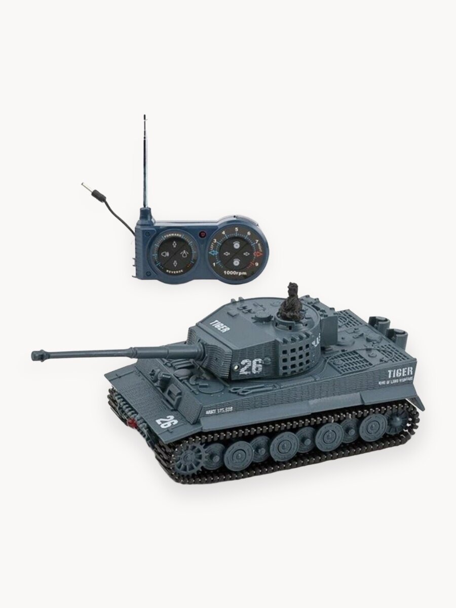 Радиоуправляемый танк Great Wall Tiger (серый, 49MHz, 1:72) - 2117-4
