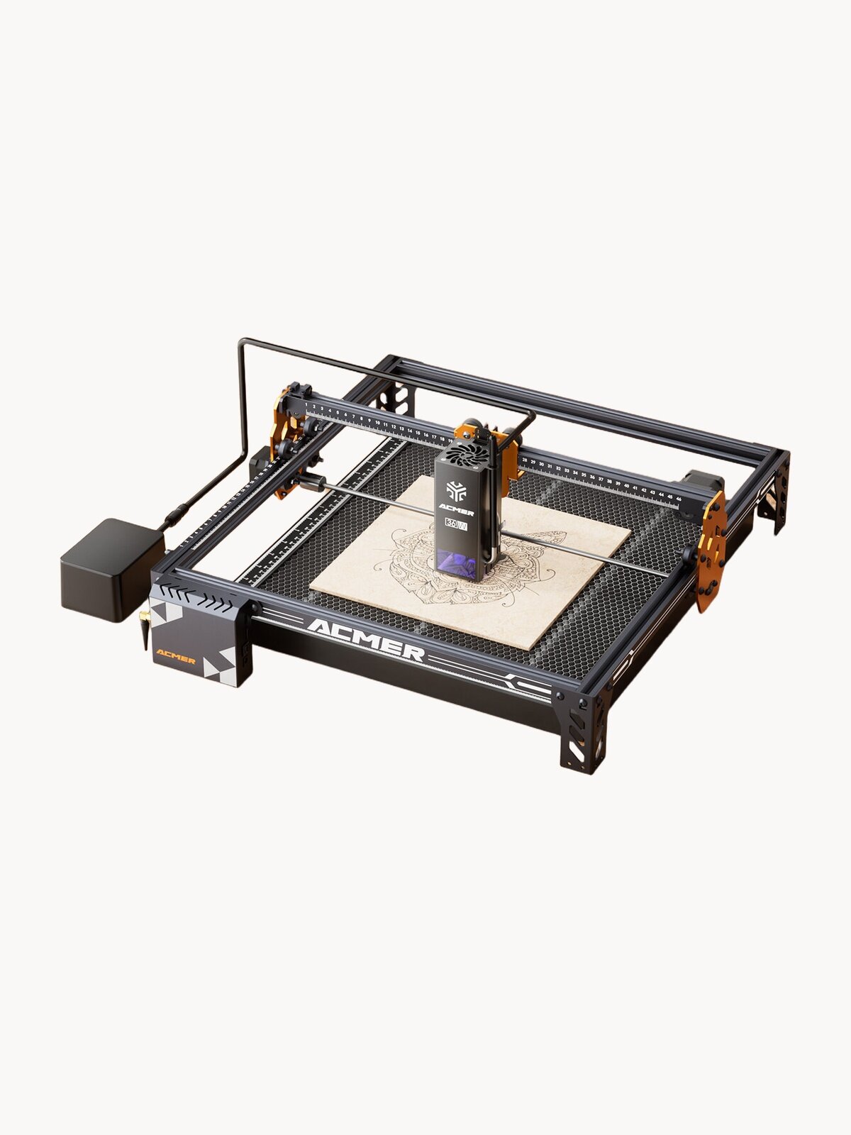 Лазерный гравер ACMER P1 S PRO, мощность лазера 36 Вт, с воздушным насосом, точность 0,01 мм, 10000 мм/мин, 380×370 мм