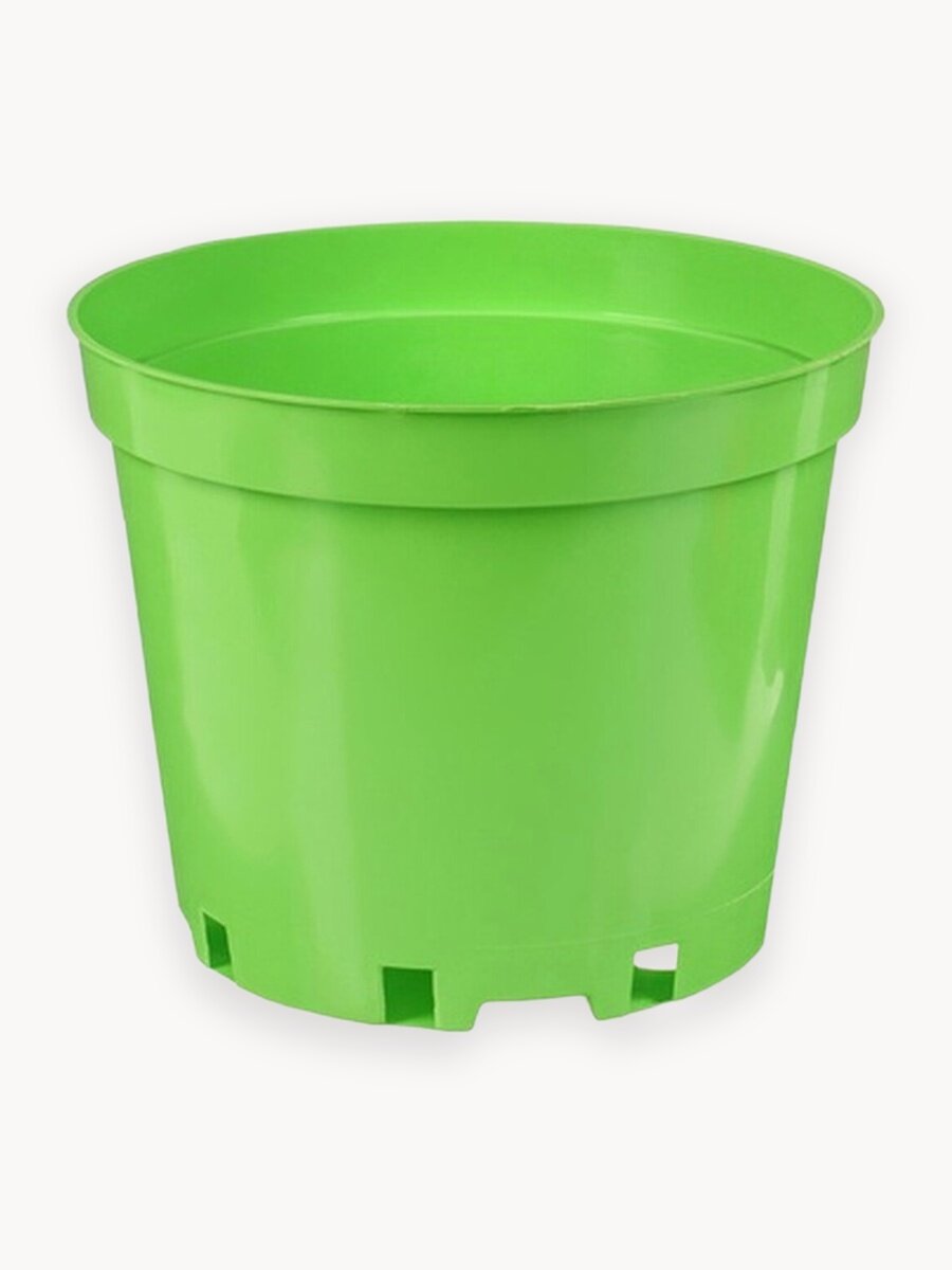 Горшок для рассады, 5 л, d = 22 см, h = 18 см, пластик, зелёный, Greengo