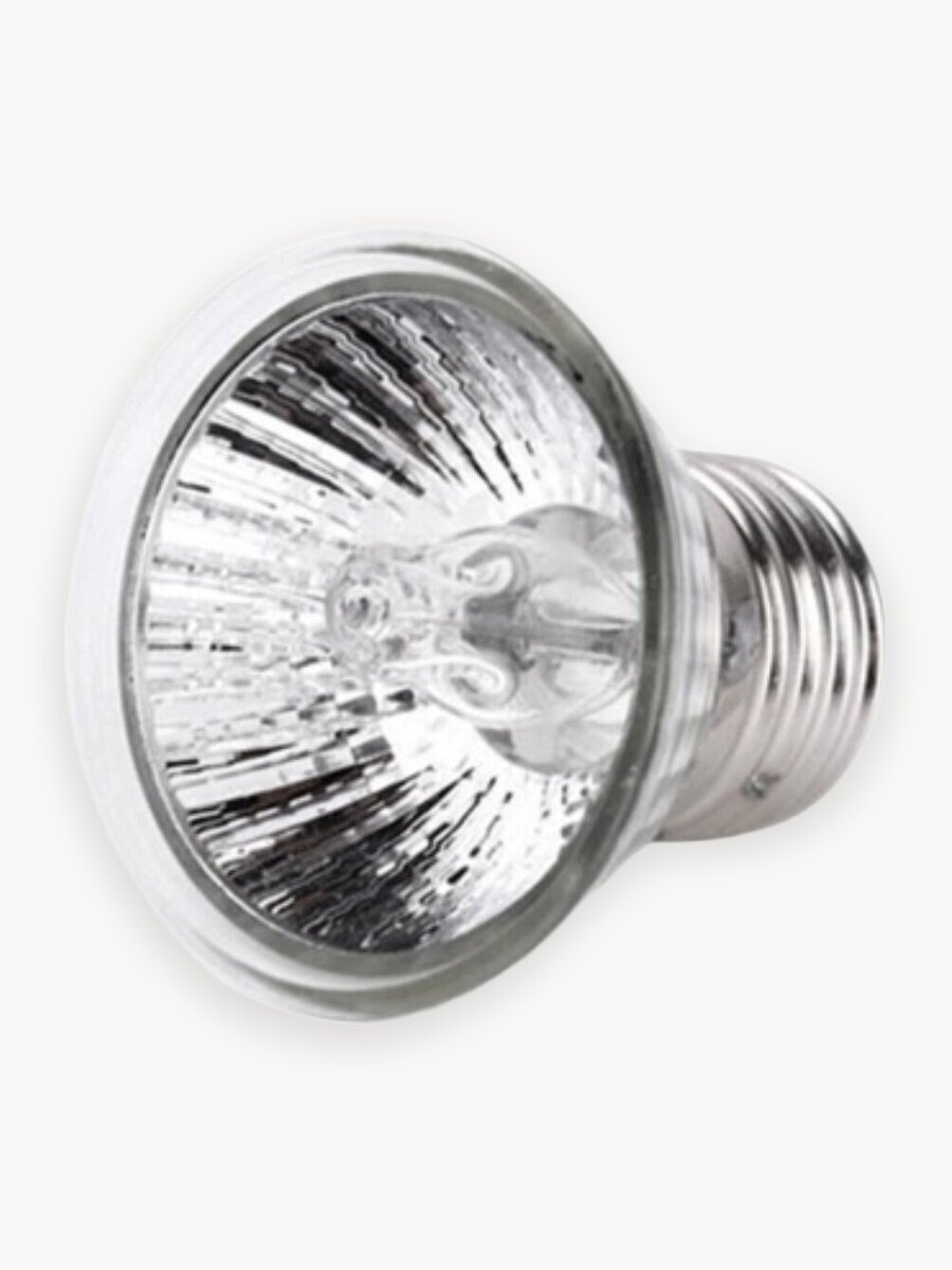 Ультрафиолетовая, греющая лампа для террариума Е27, 50вт, UVA+UVB, маленькая