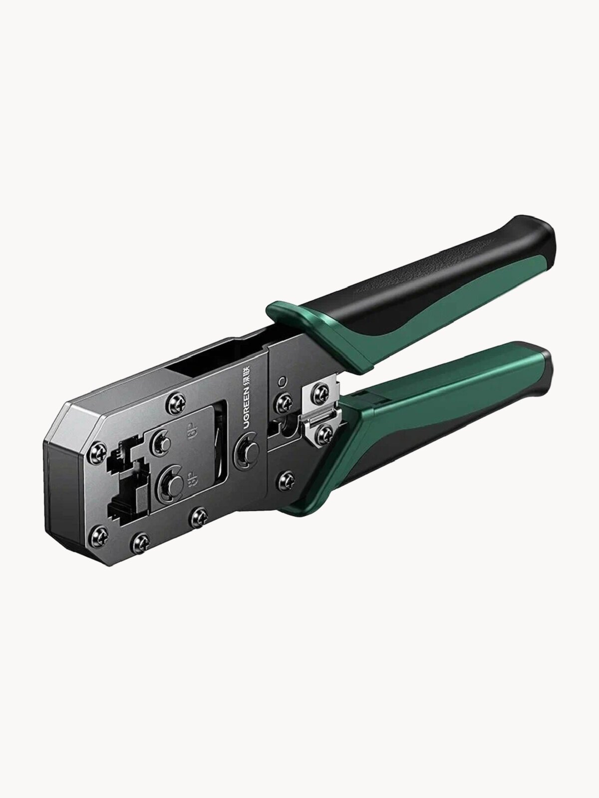 Стриппер / Кримпер Ugreen NW136 70683, кусачки для проводов, пассатижи, плоскогубцы, зеленый