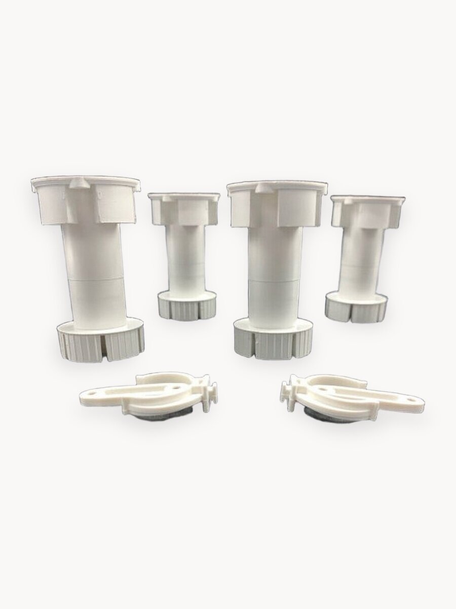 Кухонные регулируемые ножки для кухонного гарнитура и шкафа 92-120мм. В комплекте 4 ножки и 2 клипсы