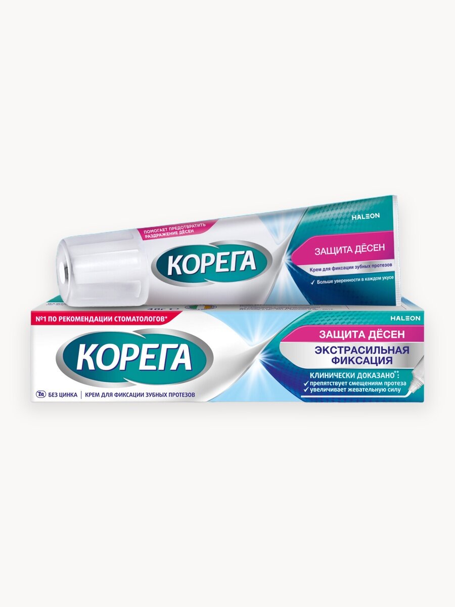 Корега Крем для фиксации зубных протезов, 40 г | Защита Десен