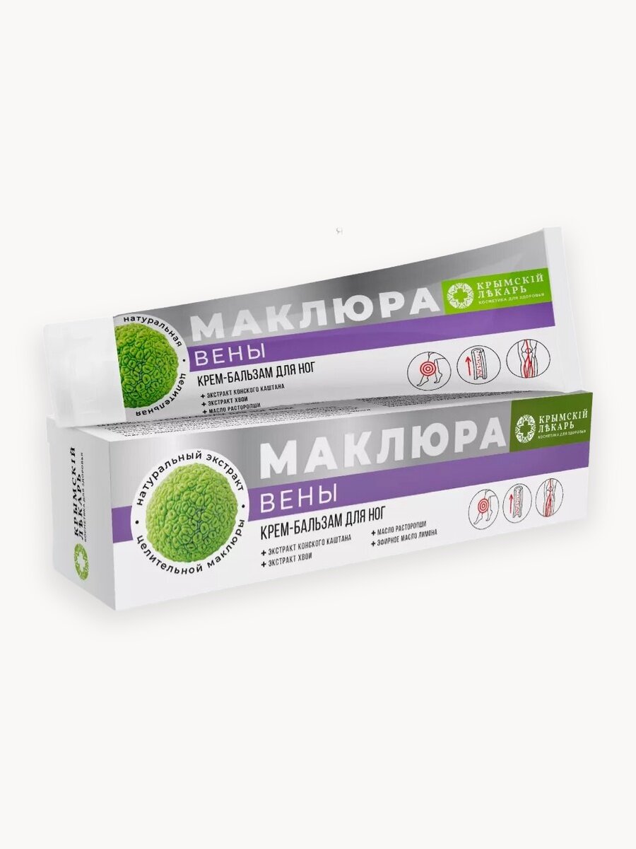 Крем-бальзам для ног крымский лекарь венотонизирующий, 100 мл