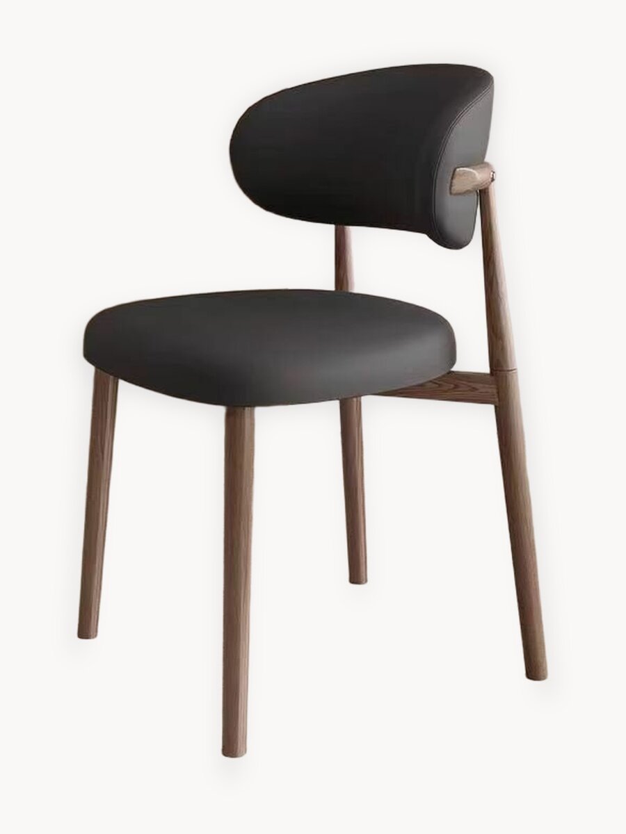 Табурет для домашнего обеденного стола со спинкой, простой изогнутый туалетный столик из итальянского кованого железа, 54*48*81 см